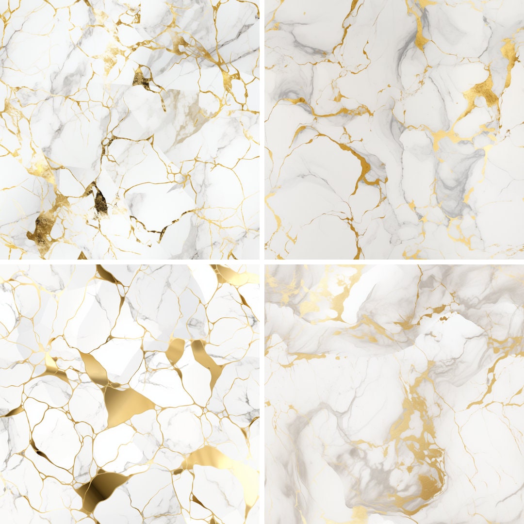 Marble Patterns White and Gold Marble Repeating Pattern Seamless Marble ...
