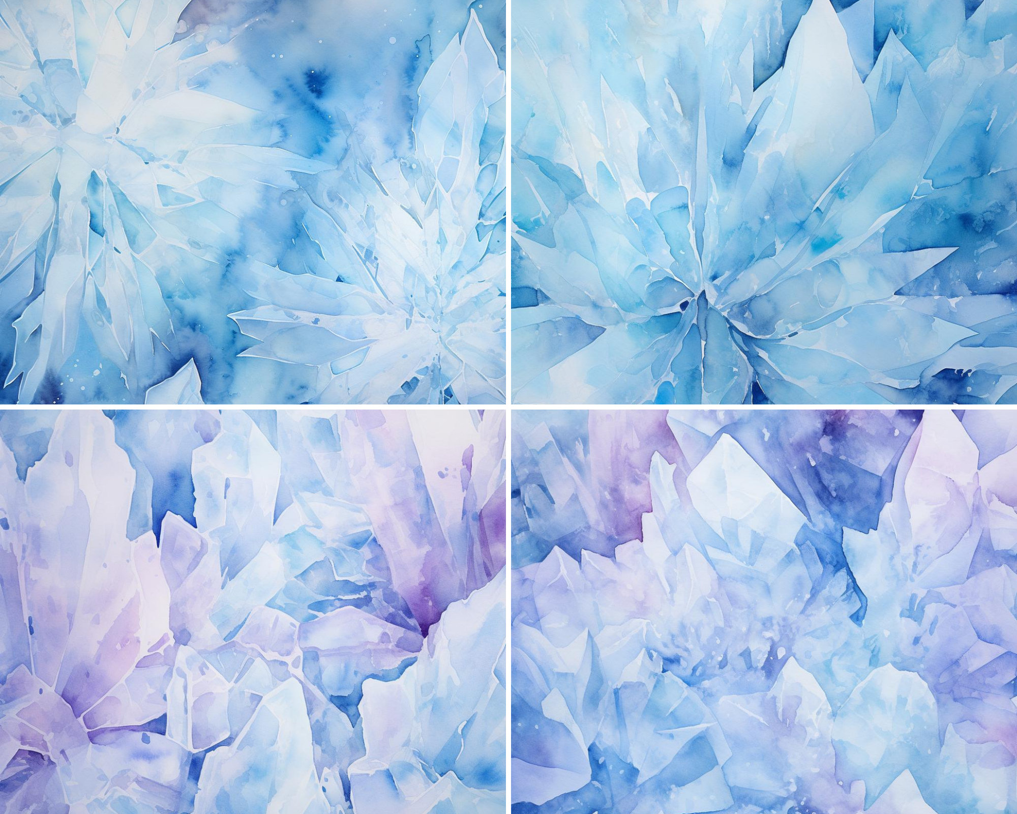 Ice Crystals Backdrops, Frozen, Ice Backgrounds, PNG, Commercial Use - Etsy