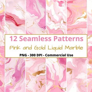 Marble Patterns Pink and Gold Marble Repeating Pattern Seamless Marble ...