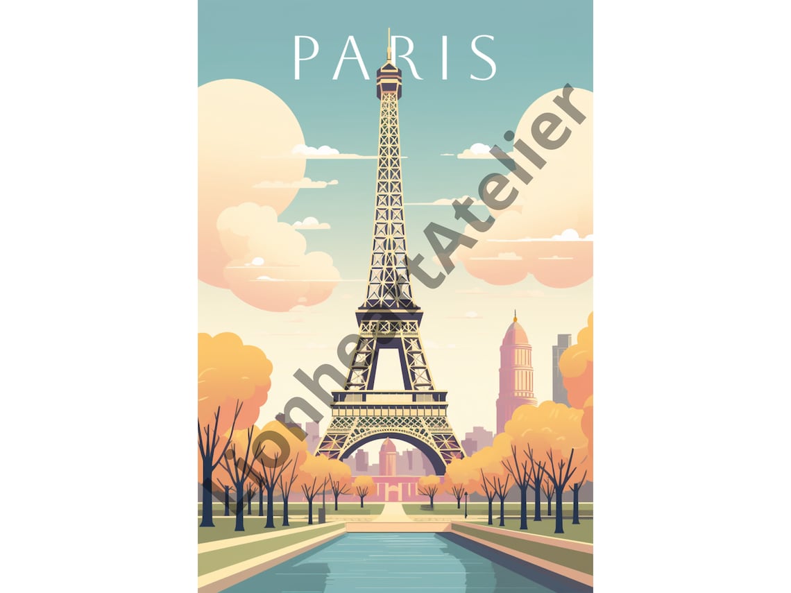 Paris Digital Posters, Set of 3, Printable Digital Art, Wall Art, Home ...