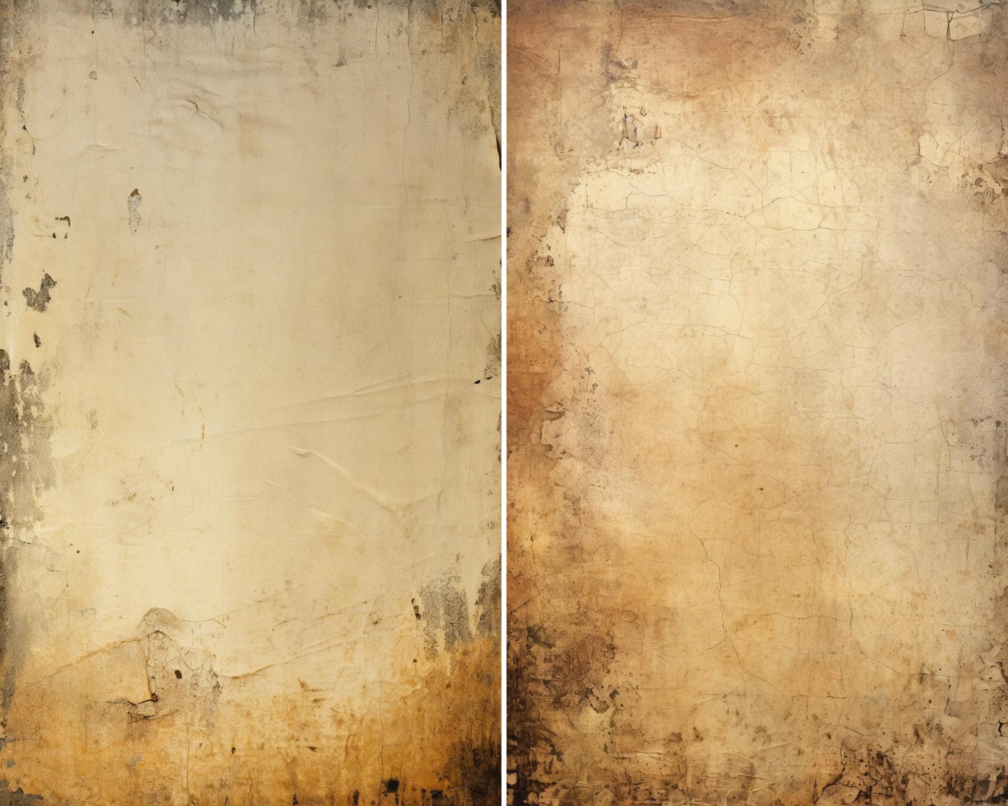 Old Distressed Paper Textures, Digital, Vintage Paper, Antique Paper ...