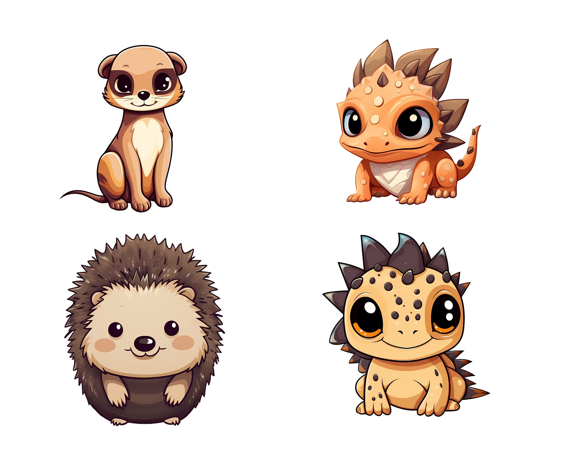 Desert Animal Clipart Cute Wild Animal PNG Sticker Kids Clipart School ...