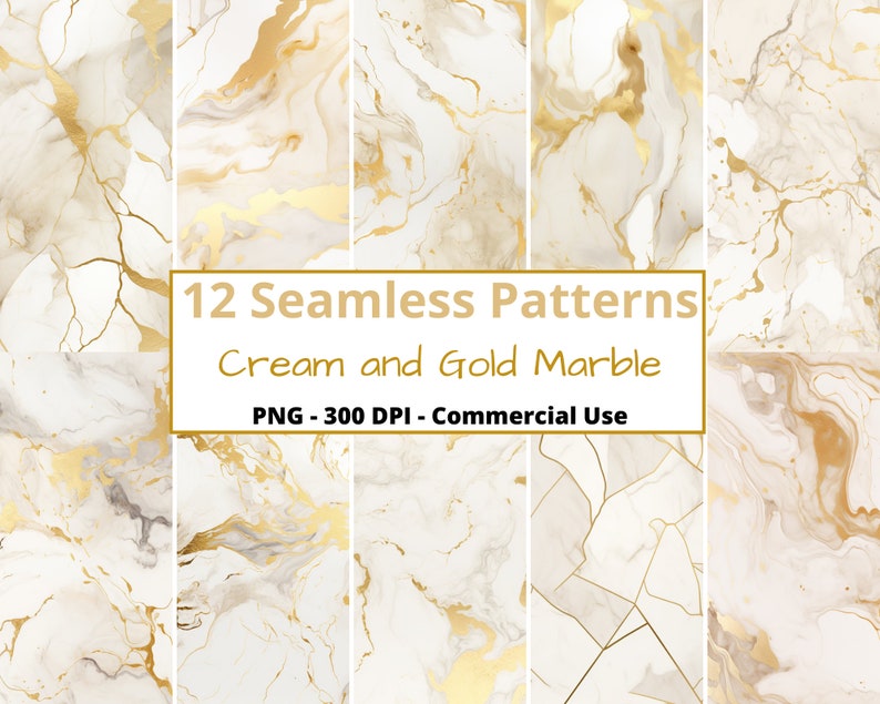 Marble Patterns Cream and Gold Marble Repeating Pattern Seamless Marble ...