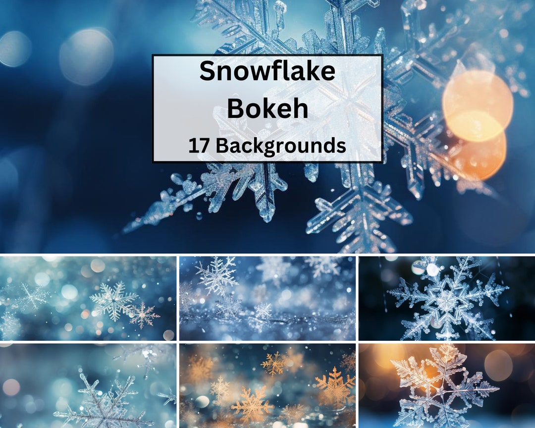 Snowflakes Bokeh Backdrops, Commercial Use, Snow Winter Background, Png ...