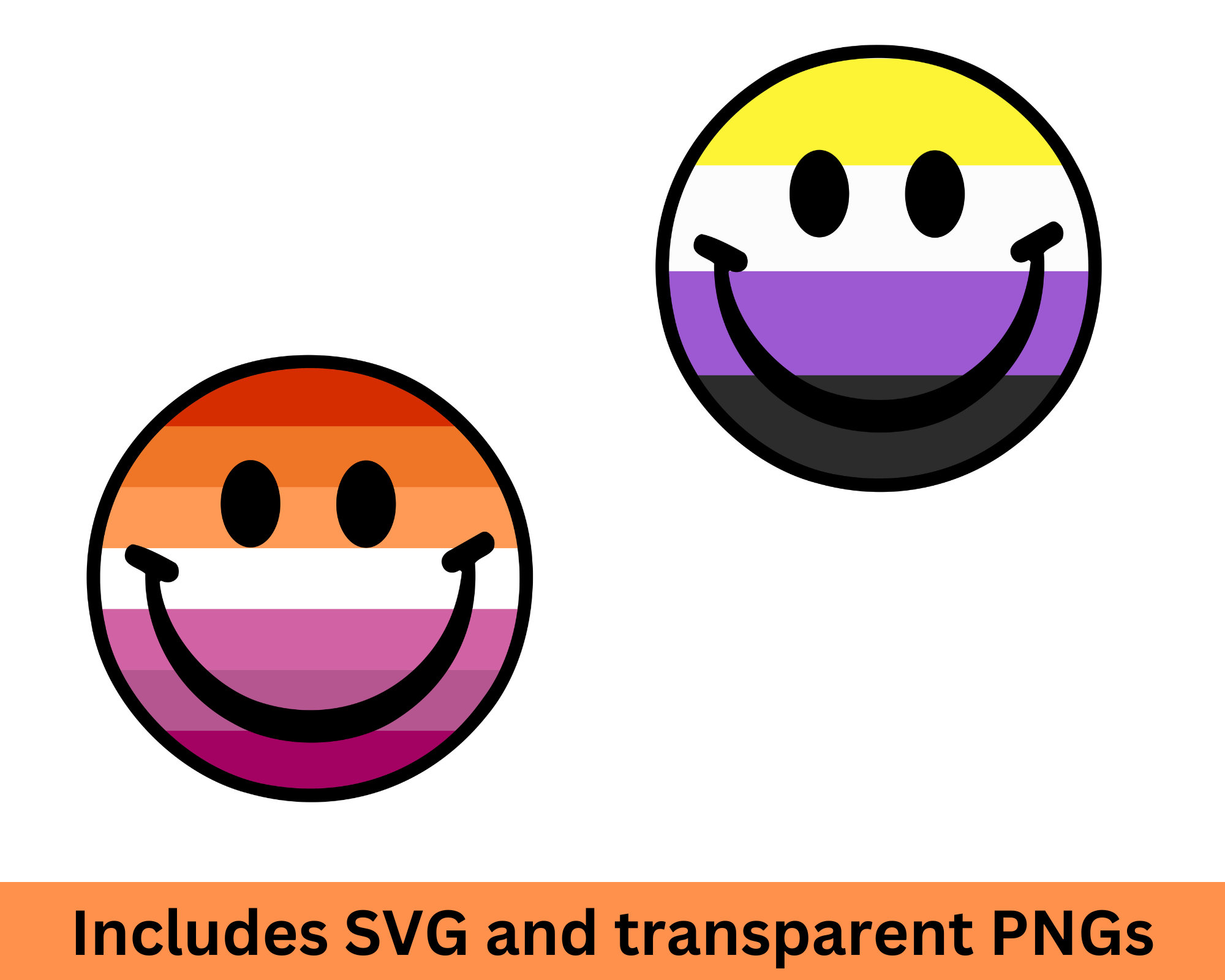 Retro Smiley Faces Pride SVG and PNG Vintage Smiley Commercial Use - Etsy