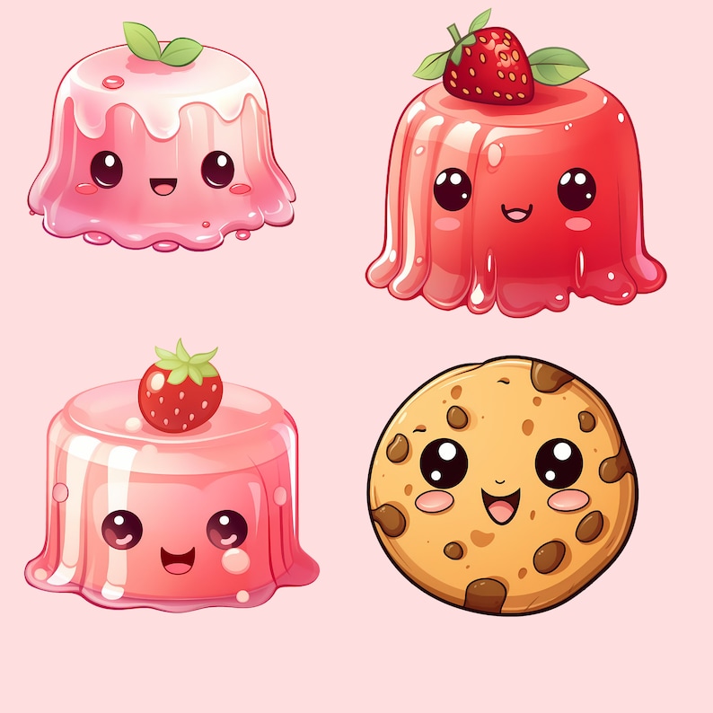 Sweet Food Clipart Cute Snack Sweet Kawaii Food Candy Clipart Kawaii ...