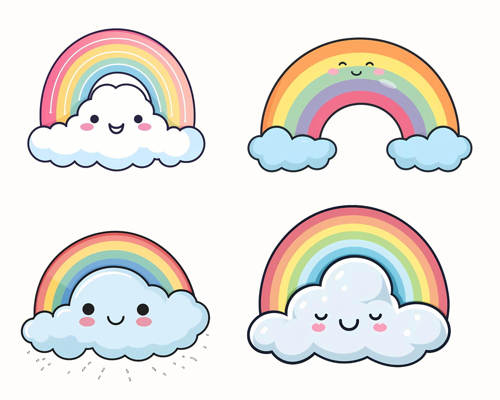 Weather Clipart PNG Cute Weather Kawaii Cloud Clipart Meteorology Kid ...