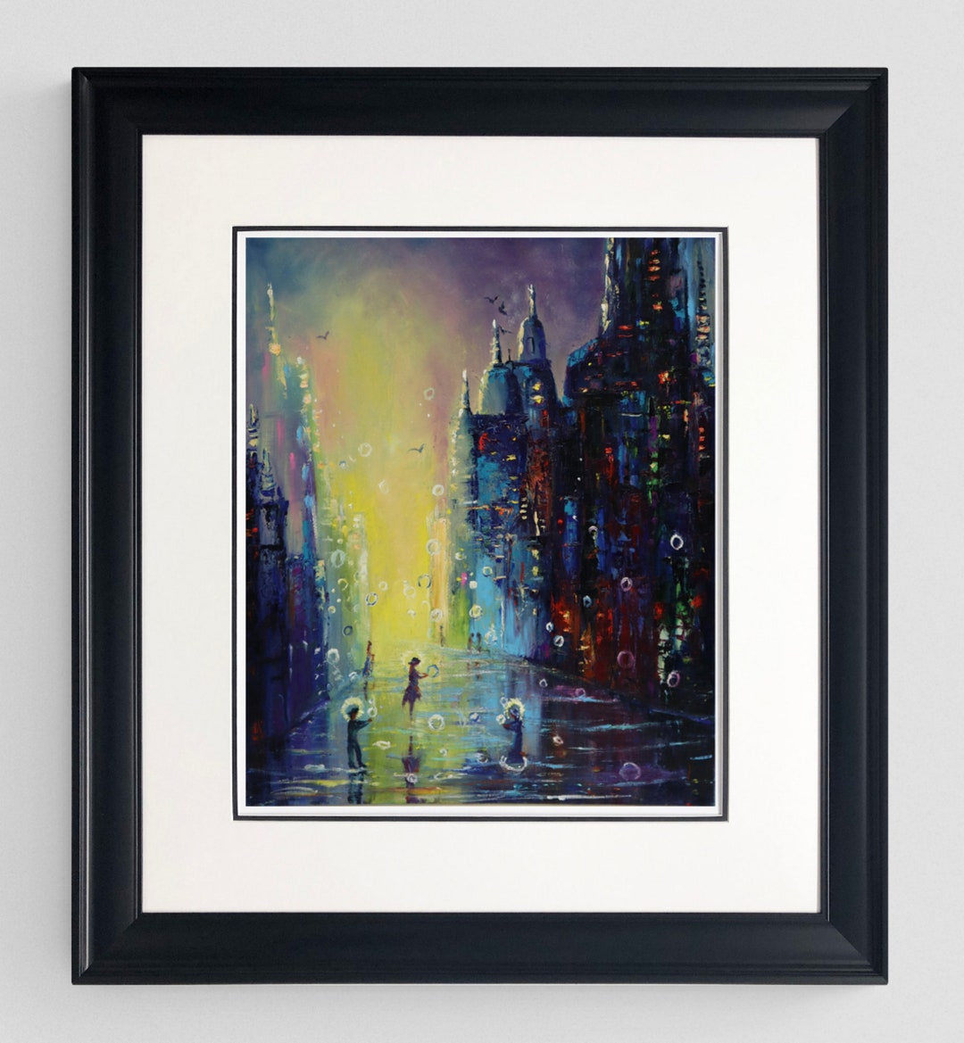 Bubble city 2 by Naz Toroyan, Framed - Etsy Österreich