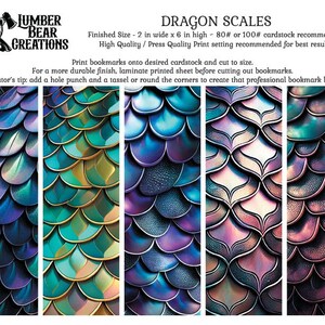 DIY Bookmarks - Dragon Scales Themed - Digital Download - Etsy
