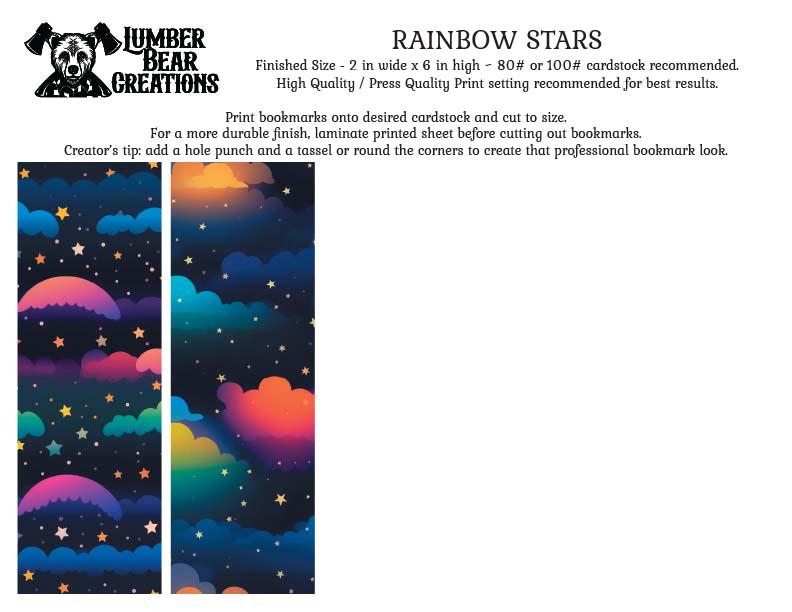 DIY Bookmarks - Rainbow Stars - Digital Download - Etsy