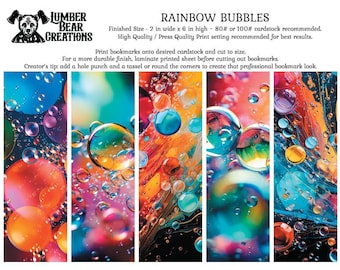 DIY Bookmarks Rainbow Patterns Digital Download - Etsy