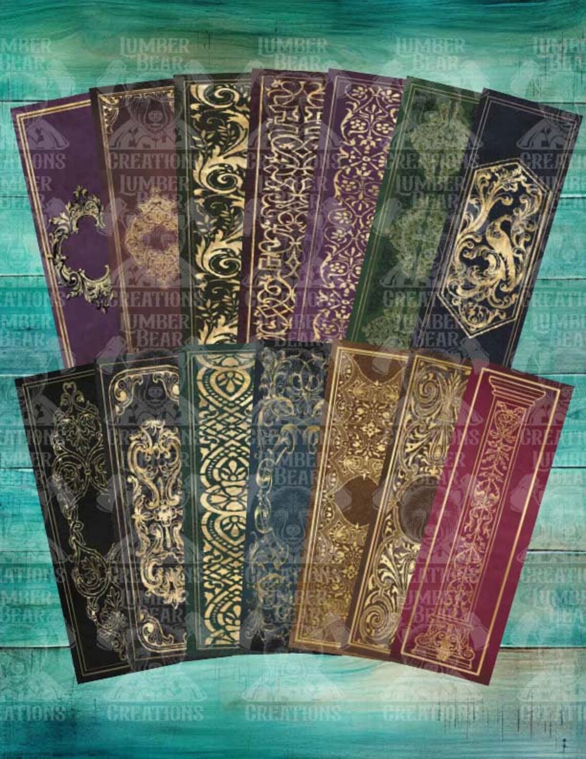 DIY Bookmarks - Ornate Book Spines - Digital Download - Etsy