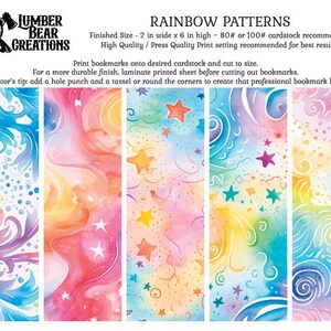 DIY Bookmarks - Rainbow Patterns - Digital Download - Etsy