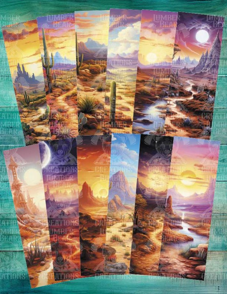 DIY Bookmarks - Desert Scenes - Digital Download - Etsy
