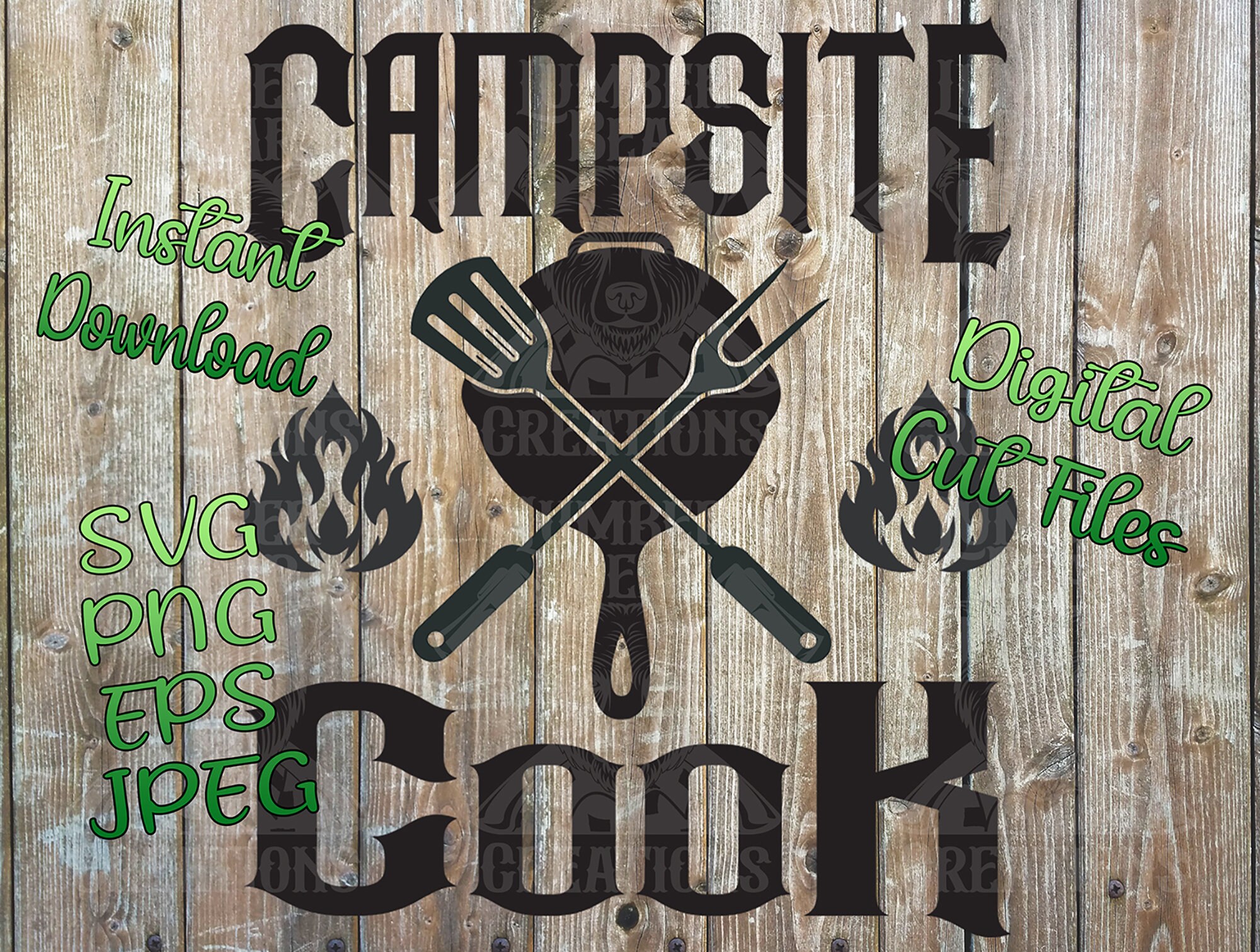 Campsite Cook DIGITAL CUT FILES - Etsy