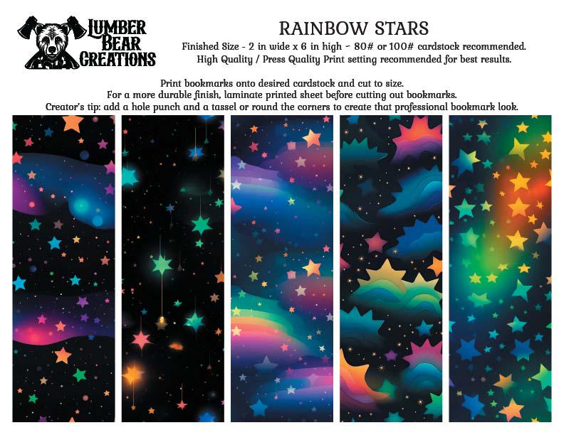 DIY Bookmarks - Rainbow Stars - Digital Download - Etsy