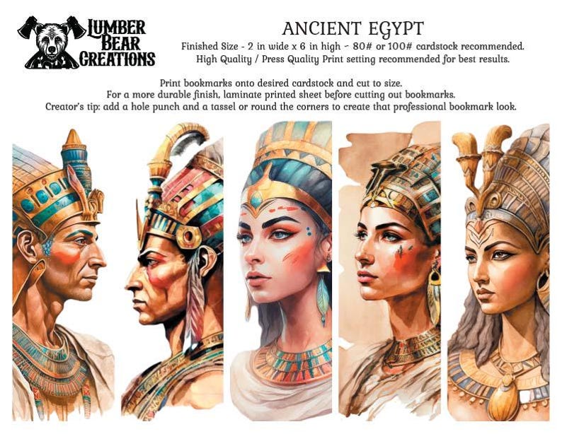 DIY Bookmarks - Ancient Egypt - Digital Download - Etsy