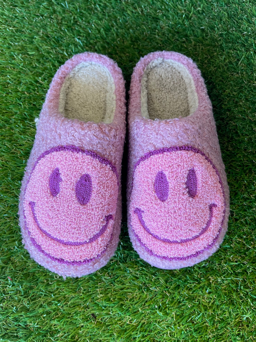 Smiley Face Slippers Etsy