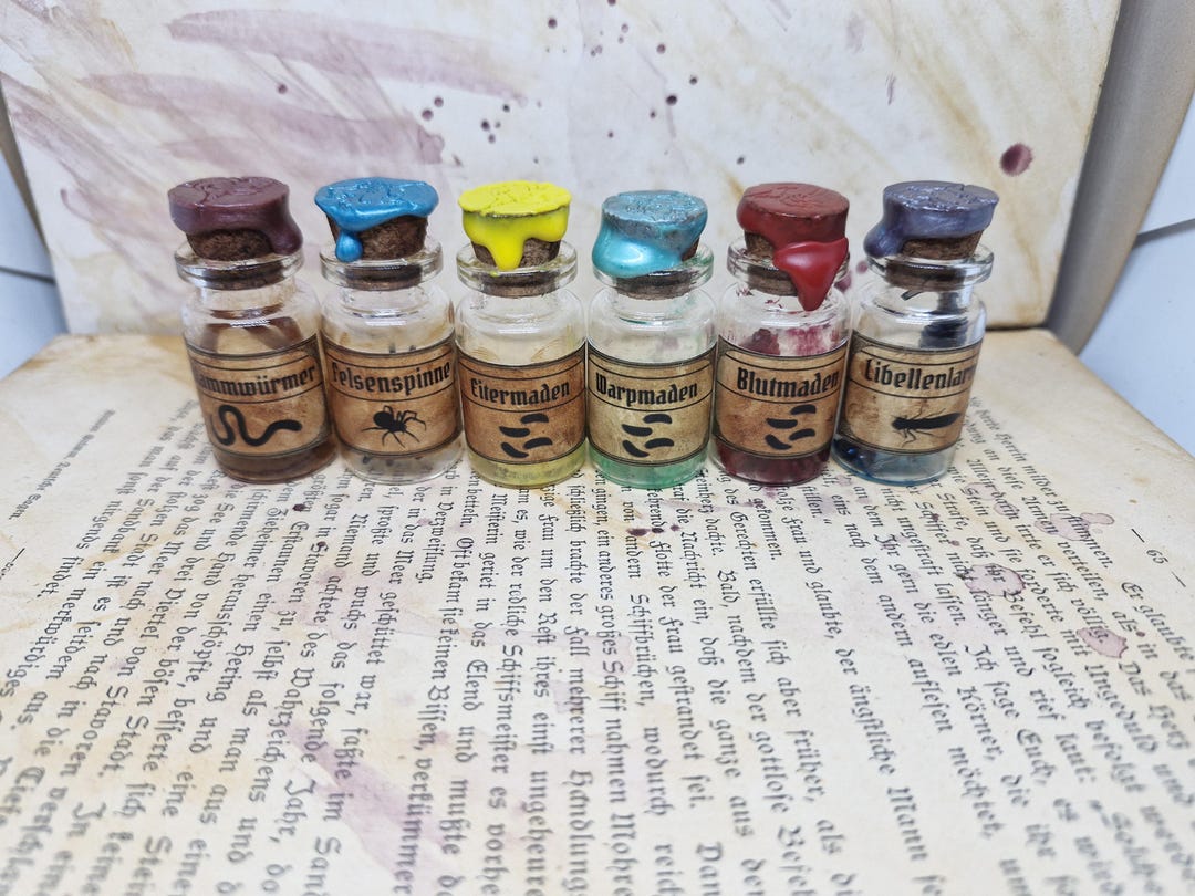 Plastic Jars With Maggots/spiders/worms - Larp/curiosity/halloween - Etsy