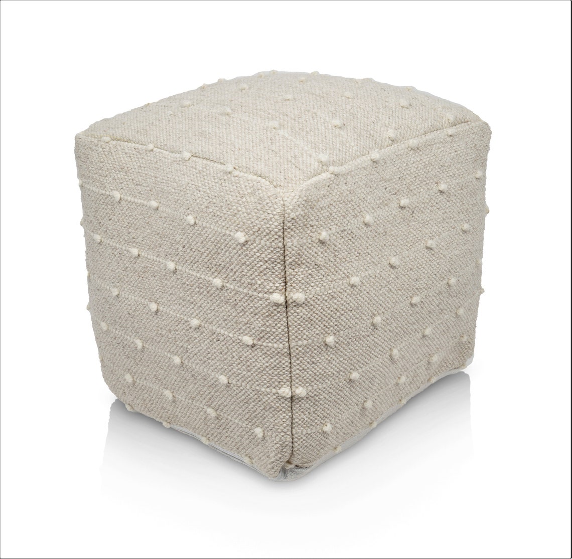 Loominaire Handmade "pearl" Wool, Cotton Natural Fiber Easy Maintenance ...