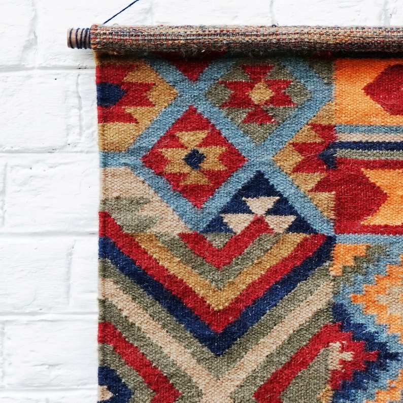 Loominaire Rustic Kilim Wallhanging "sierra" Hand Woven of Wool ...