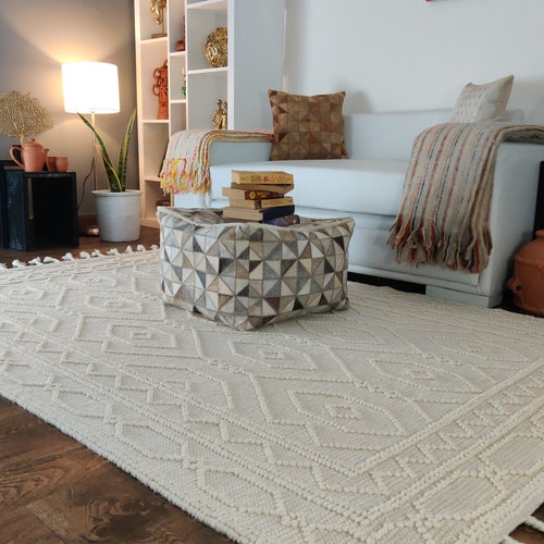 Rugs Greek 60's Light Green Flokati Wool Organic Rug Woollen Handmade ...