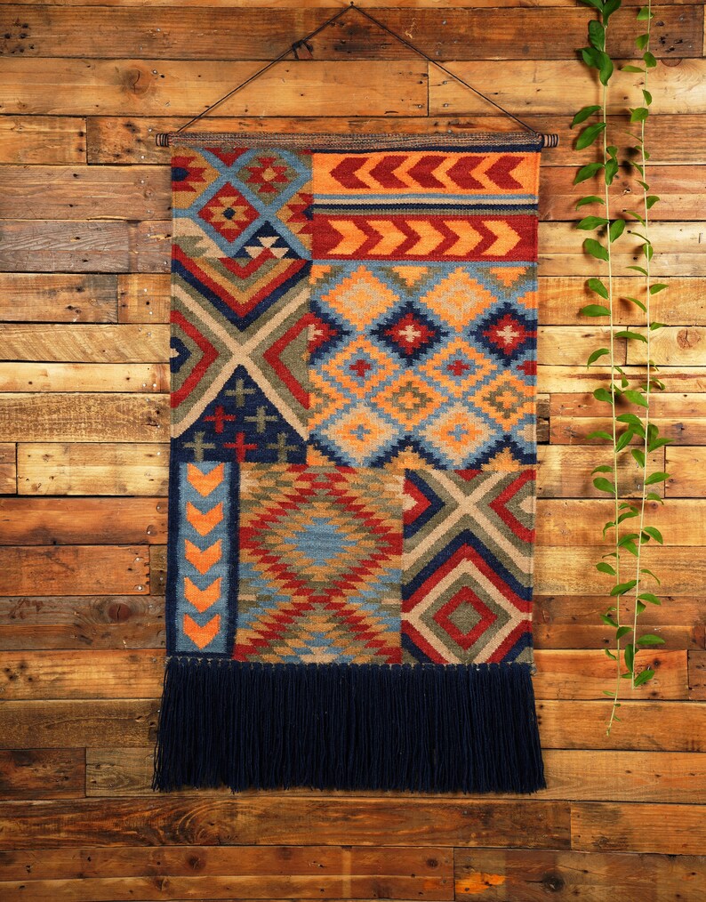 Loominaire Rustic Kilim Wallhanging "sierra" Hand Woven of Wool ...