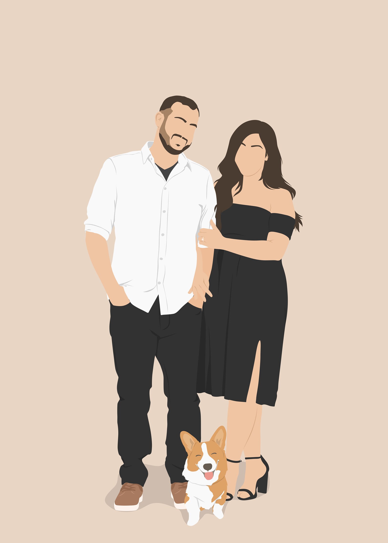 Custom Minimal No Face Illustration Custom Illustration From - Etsy ...