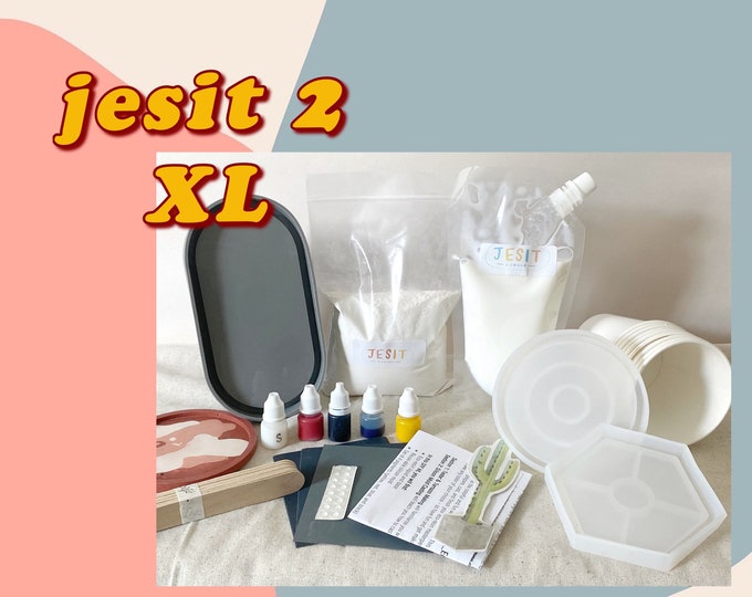 Jesit Kit #2 XL | Jesmonite Terrazzo Resin Coasters or Trays - Etsy