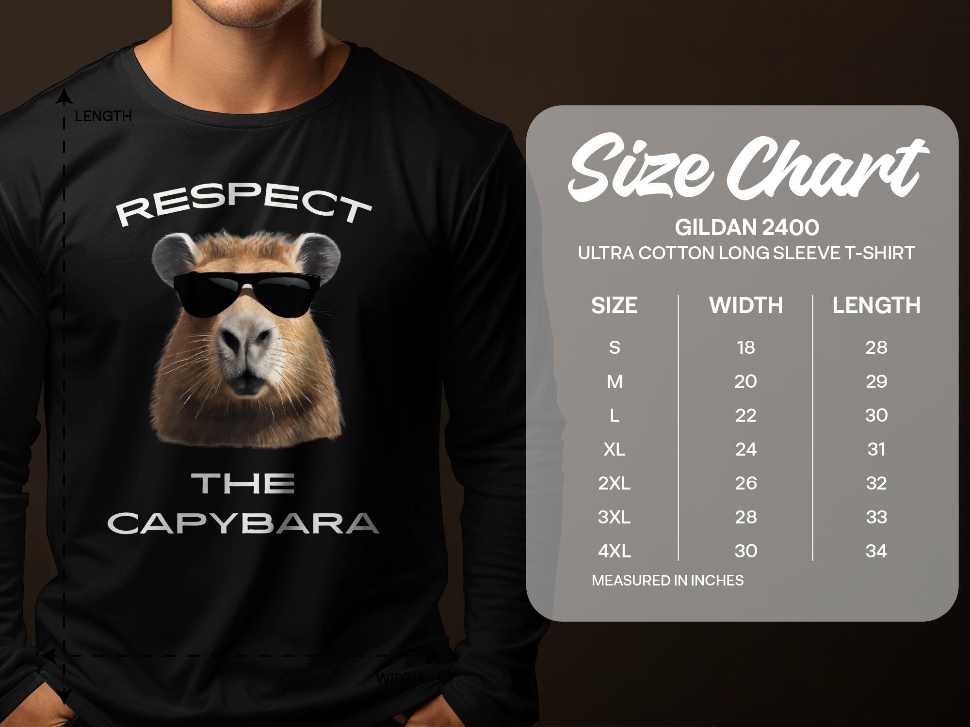 Cool Capybara Sunglasses T-shirt, Respect the Capybara Tee, Animal ...