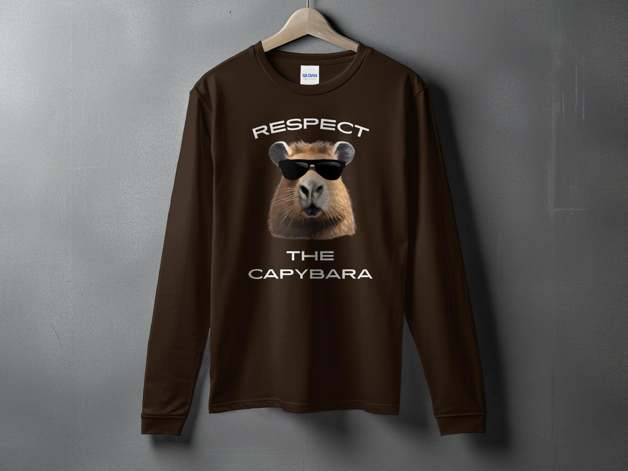 Cool Capybara Sunglasses T-shirt, Respect the Capybara Tee, Animal ...