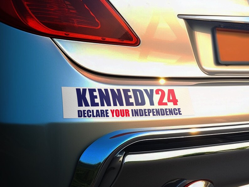Kennedy 24 Declare Your Independence Bumper Sticker, RFK JR 2024 Car ...