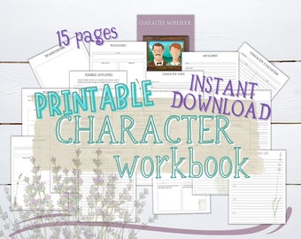 Character Workbook | Character Profile and Worksheets | Writing Guide ...
