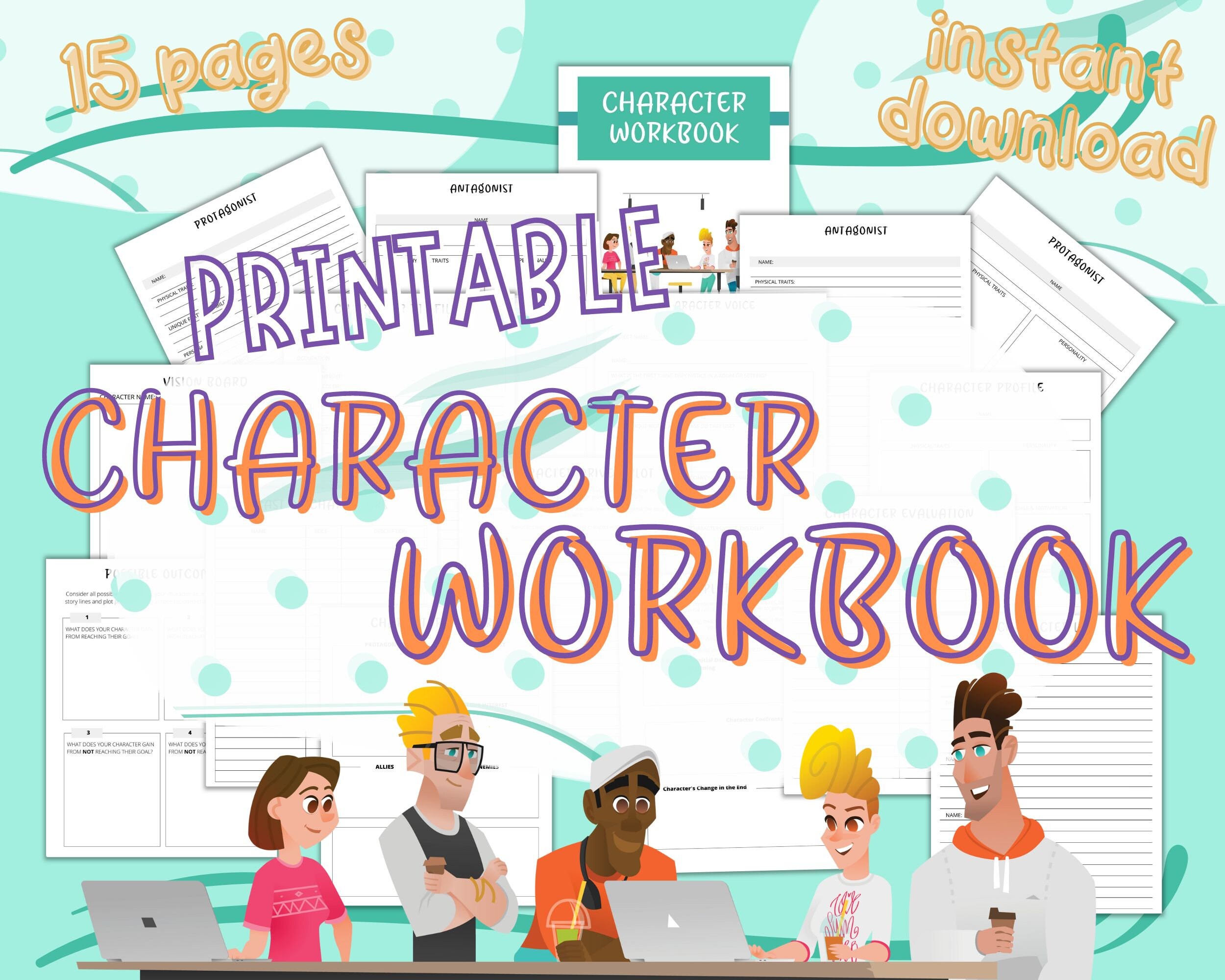 Character Workbook | Character Profile and Worksheets | Writing Guide ...