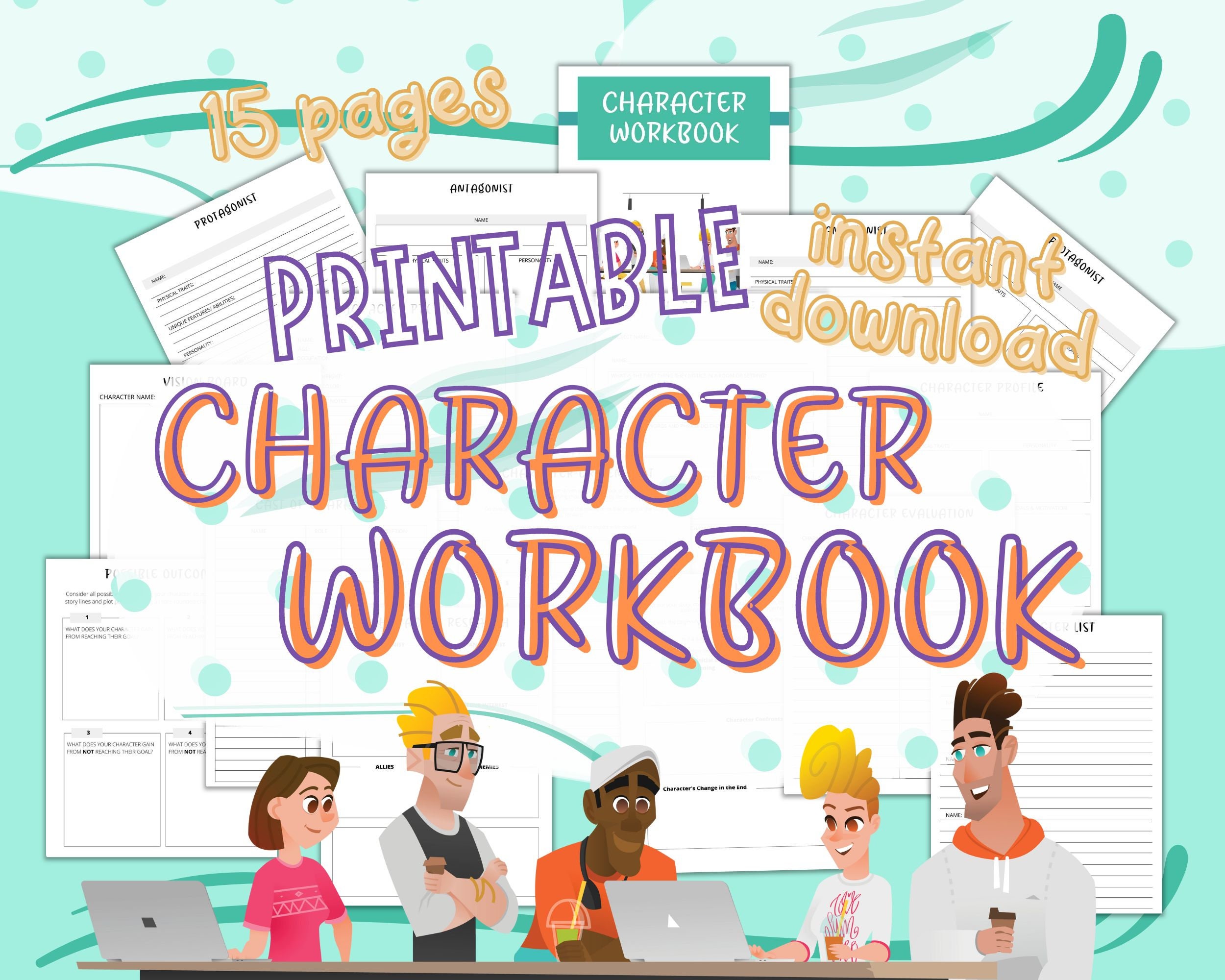 Character Workbook | Character Profile and Worksheets | Writing Guide ...