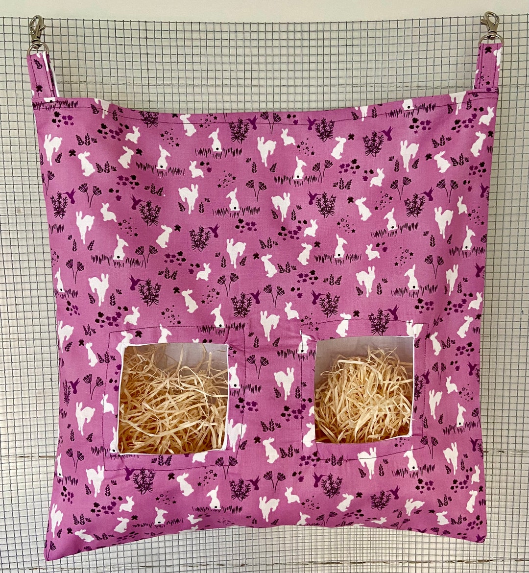 Hay Bag for Rabbits and Guinea Pigs And, Bunny Hay Bag, Hand Made Hay ...