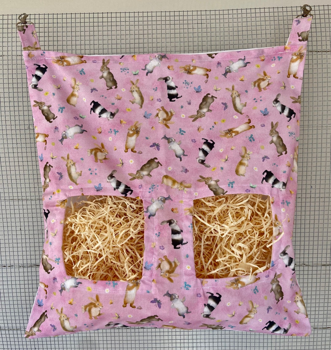 Hay Bag for Rabbits and Guinea Pigs, Hay Feeder for Rabbits, Rabbit ...