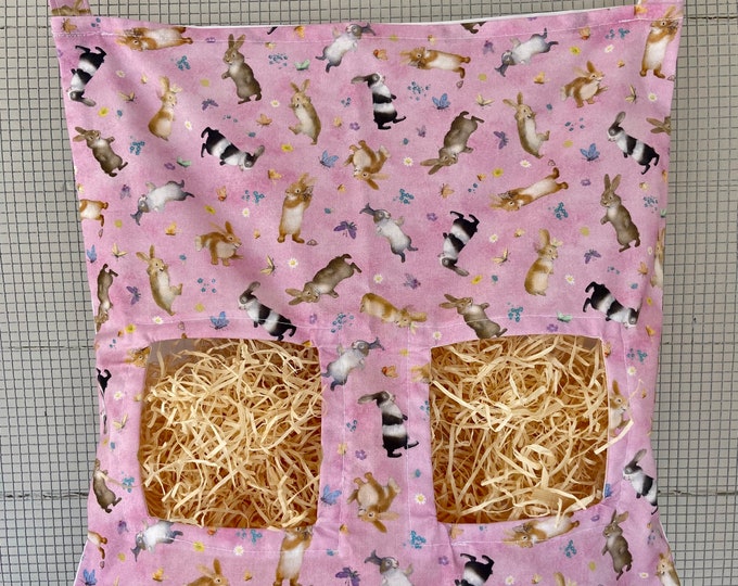 Hay Bag for Rabbits and Guinea Pigs, Hay Feeder for Rabbits, Rabbit ...