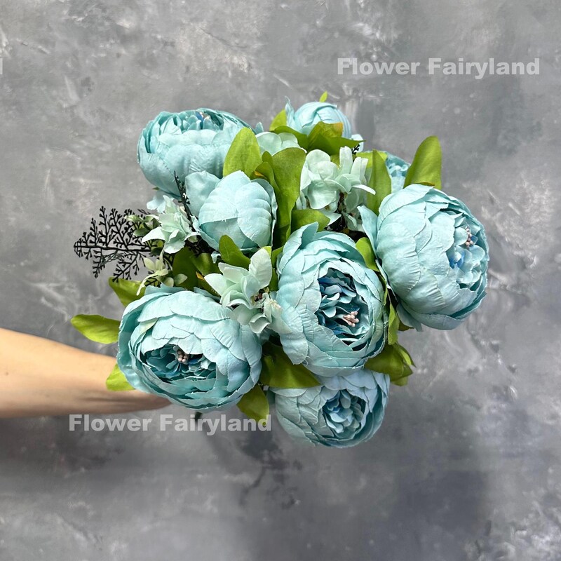 Turquoise Artificial Flowers - Etsy