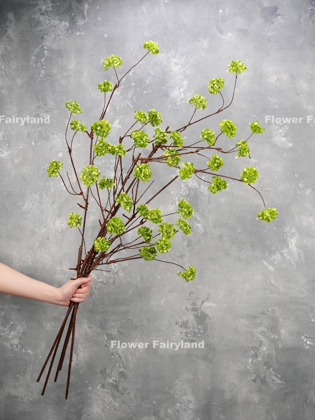 Faux Snowball Branch Artificial Flower DIY Floral Wedding/occasion/home ...
