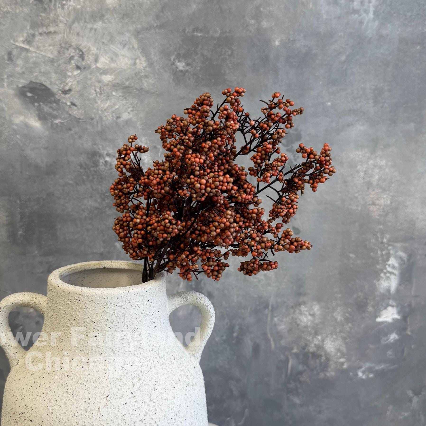 31" Faux Mini Berries Long Branch - Artificial Plant - Orange - Etsy