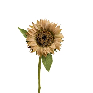Real Touch Sunflower Stem - Artificial Flower - Mocha Beige - Etsy