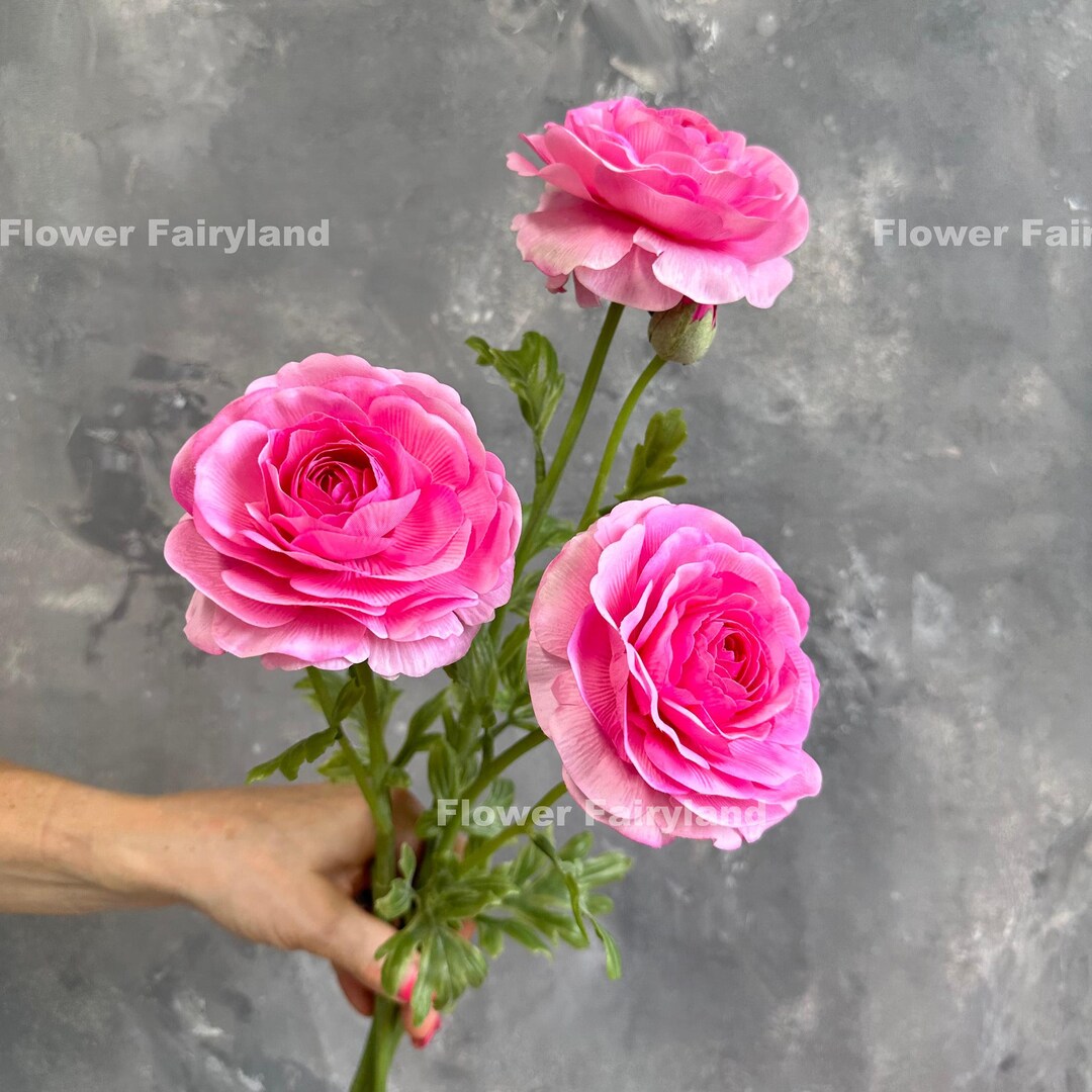 Real Touch Latex Ranunculus High Quality Artificial Flower DIY ...