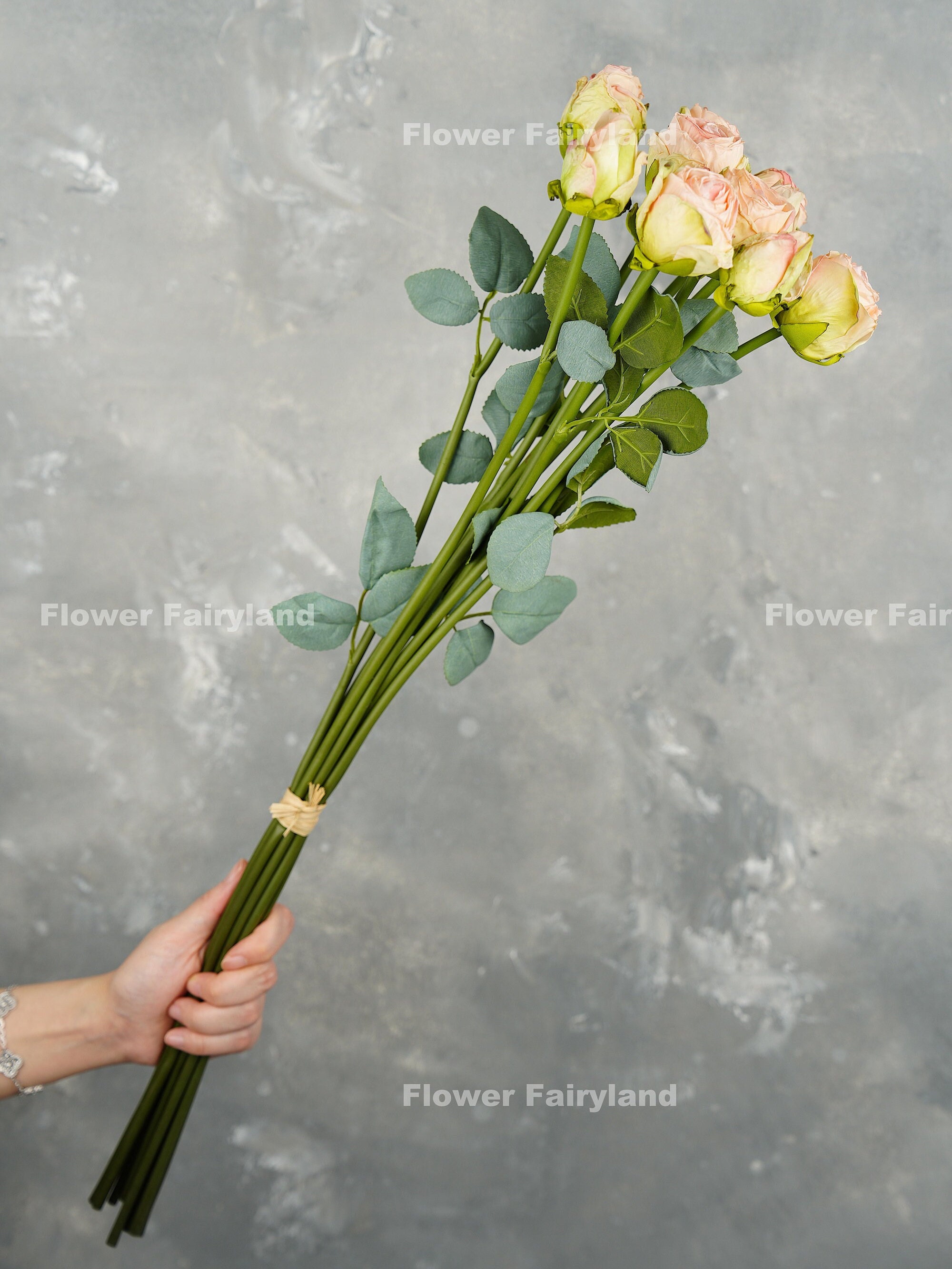 10 Stems Dried Look Rose Bouquet in Long Stem High Quality - Etsy