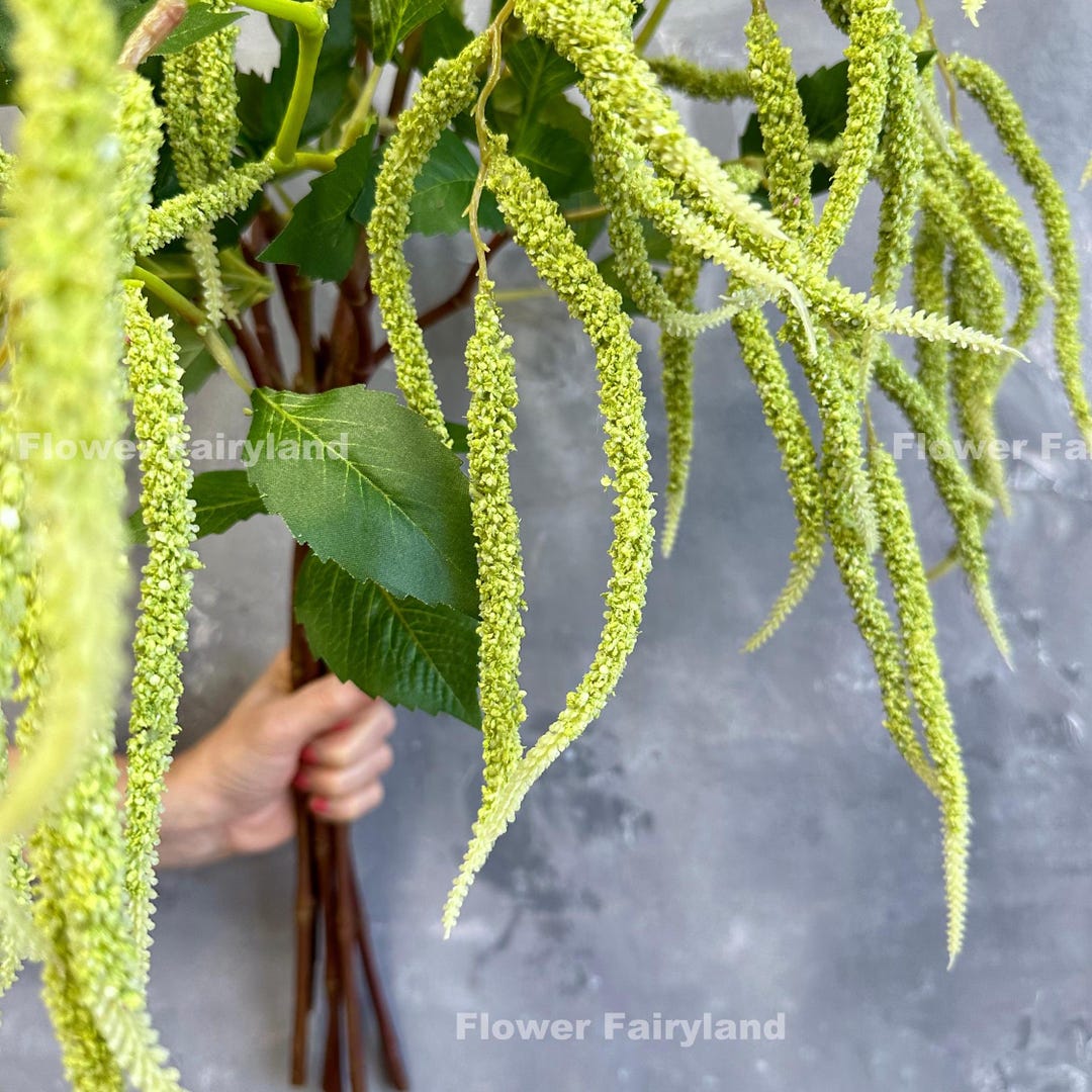 Natural Touch Amaranth Green Tails Branch - Artificial Plant - Green - Etsy