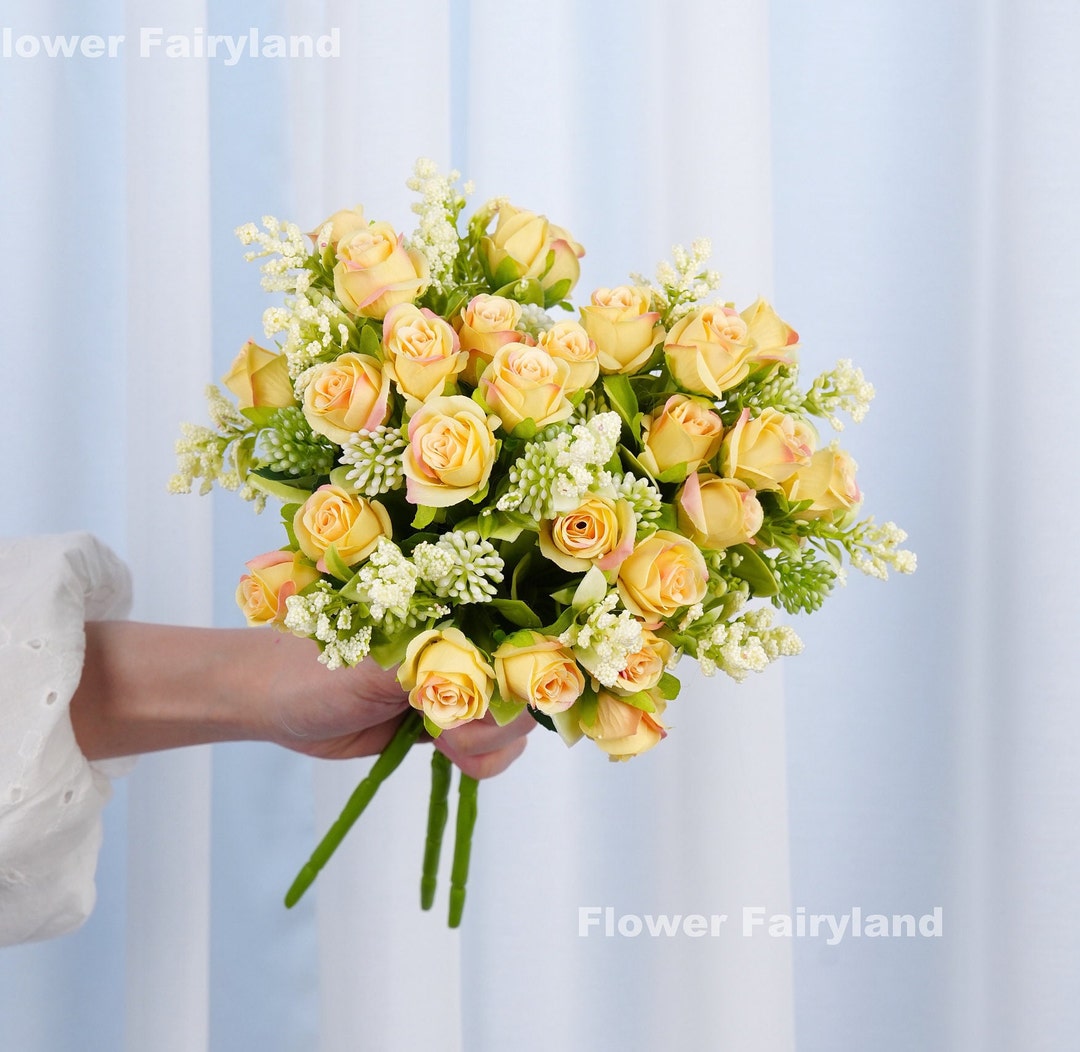 Small Rose Bouquet | Artificial Flower | DIY | Floral | Wedding/home ...