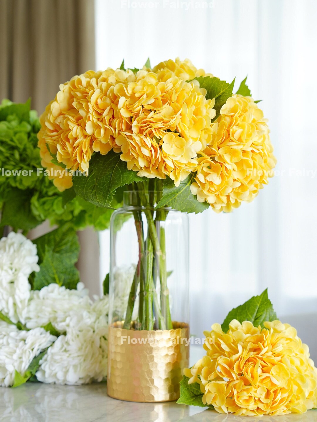 Real Touch Huge Hydrangea Stem | Extremely Realistic Artificial Flower ...