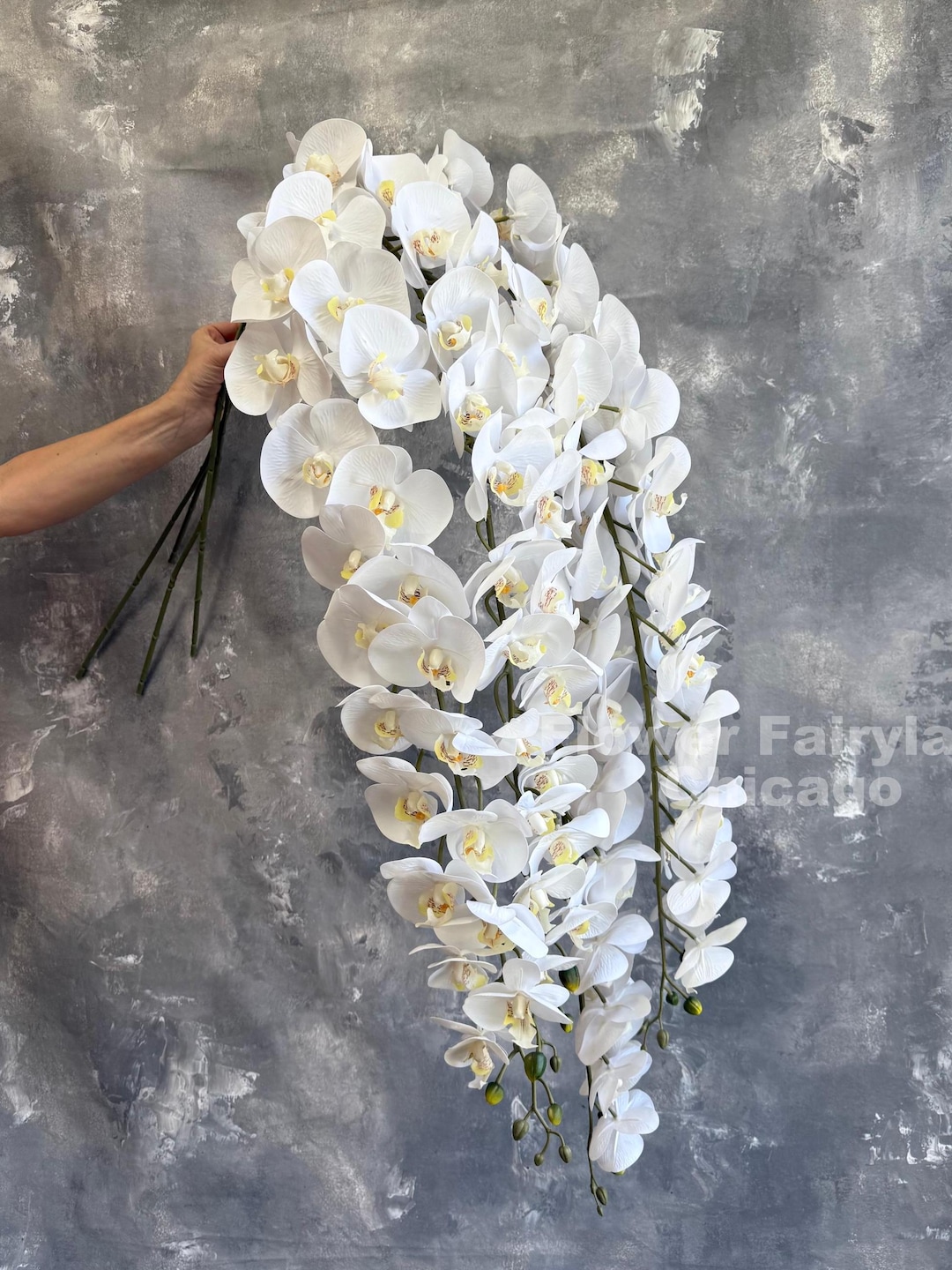 59" Extra Long Real Touch Orchid Stem - Artificial Flower - White - Etsy