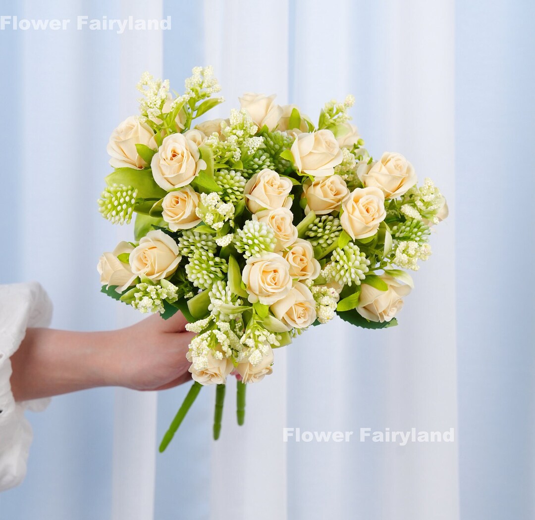 Small Rose Bouquet | Artificial Flower | DIY | Floral | Wedding/home ...