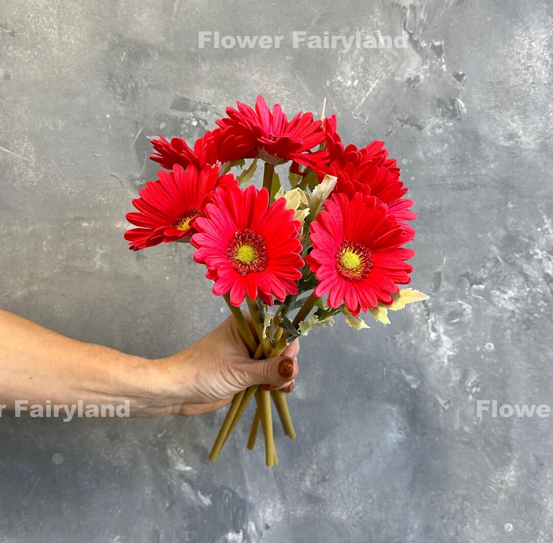 7 Stems Real Touch Gerbera Daisy | High Quality Artificial Flower | DIY ...